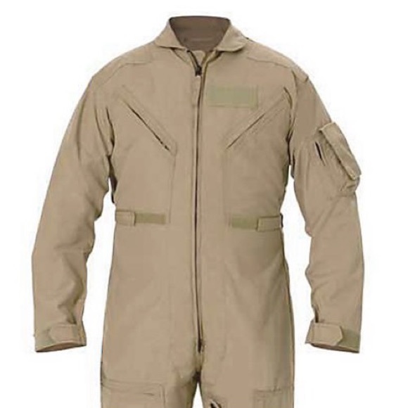 military | Jackets & Coats | Vintage Flight Suit Nomex Cwu27p Tan ...